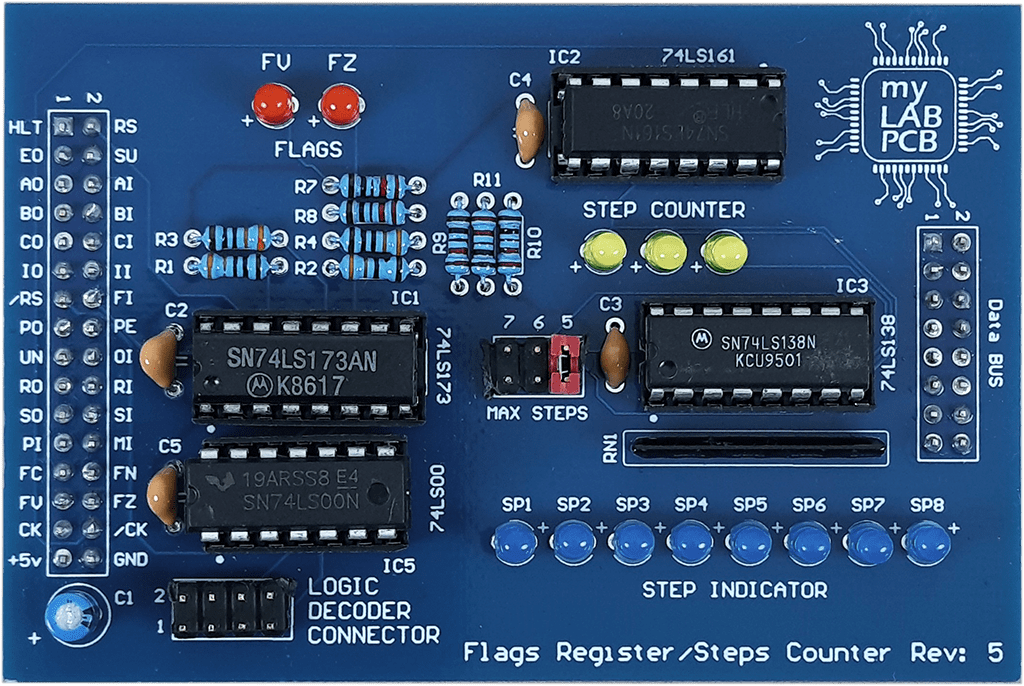 myCPU: The Sequencer and Flags Register module | myLabPCB